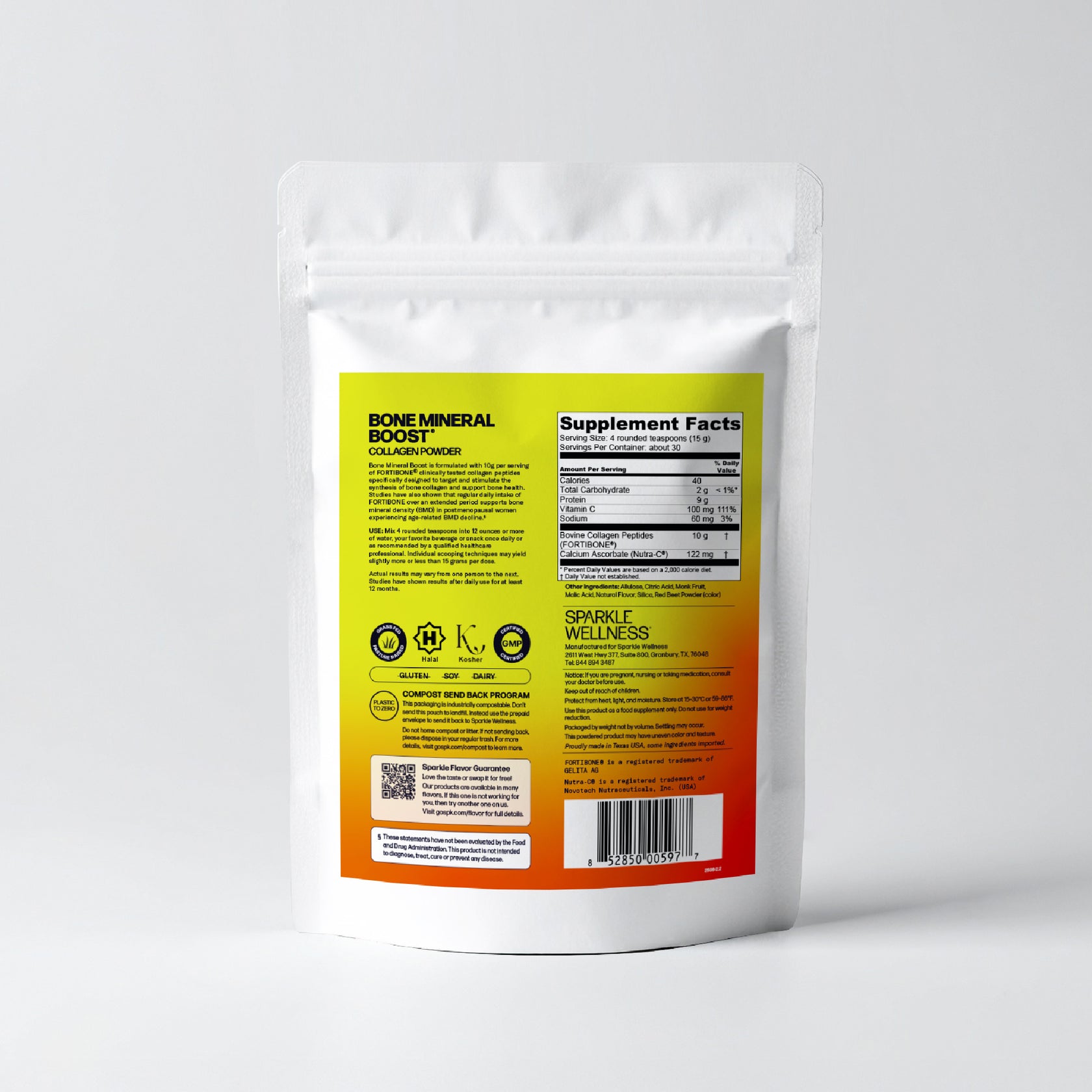 Bone Mineral Boost: FORTIBONE® Collagen for Bone Density | Sparkle Wellness